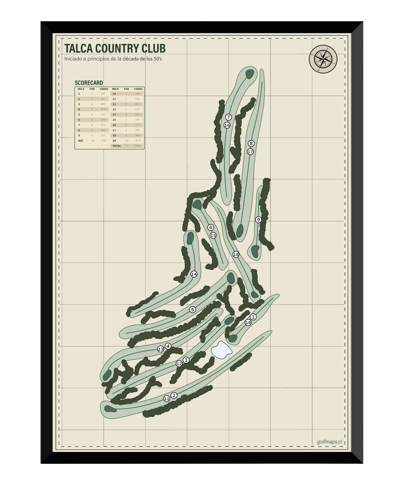 Talca Country Club - Safari Series – Golf Maps Chile