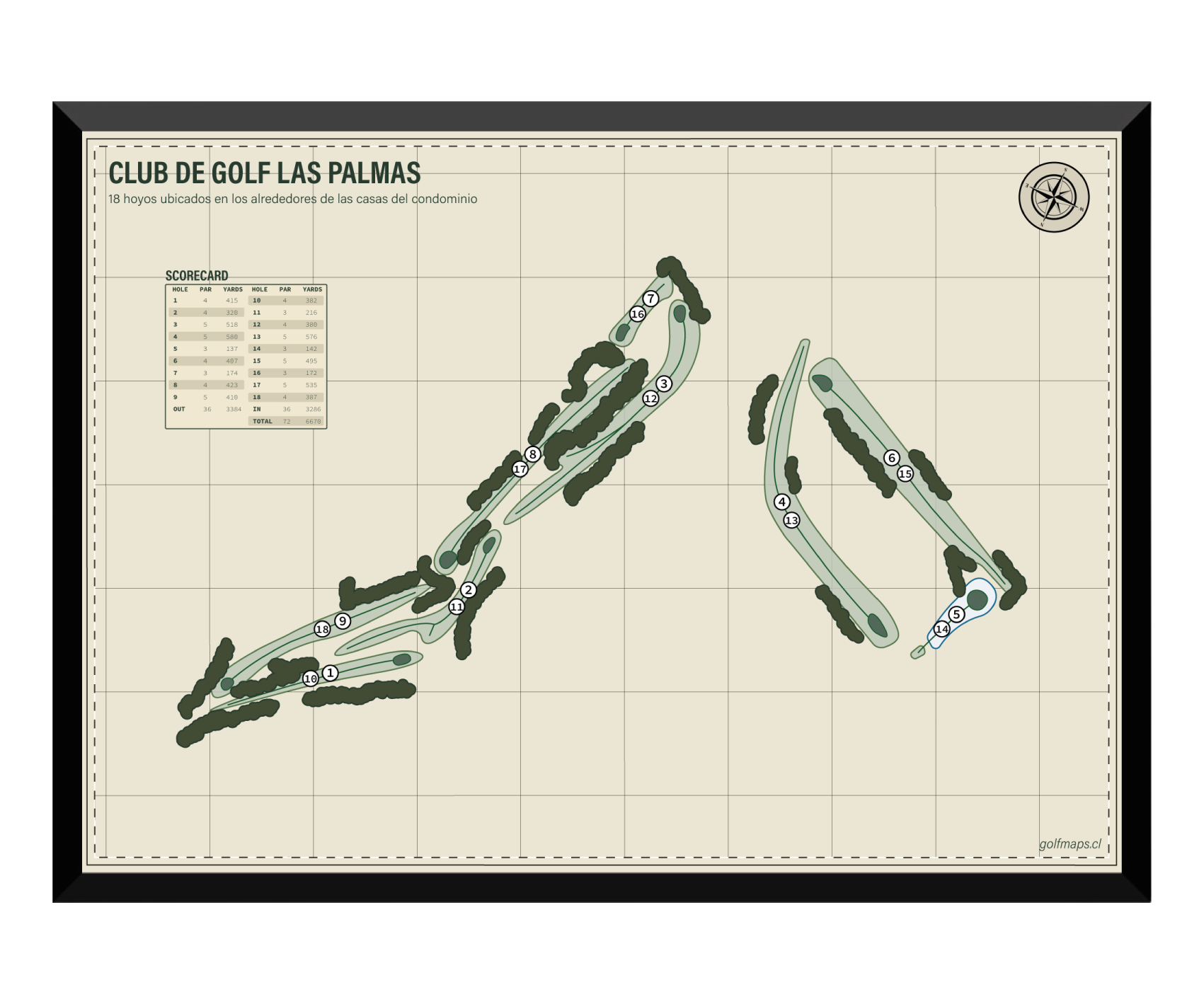 Club de Golf Las Palmas - Safari Series – Golf Maps Chile